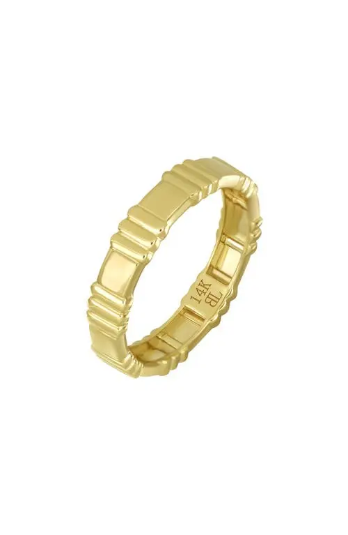 Bony Levy Textured Stackable Band Ring - 14k Yellow Gold