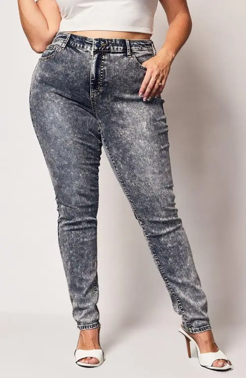 SLINK JEANS Acid Wash High Waist Skinny Jeans - Hadley