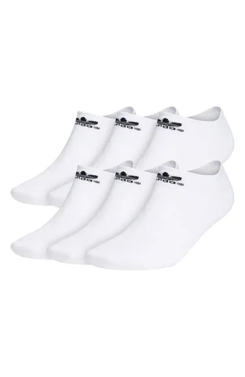 Adidas Originals By Alexander Wang 6-pack Trefoil No-show Performance Socks - White