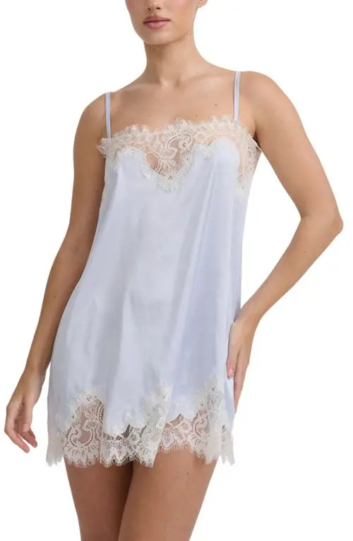 KAT THE LABEL Olivia Lace Trim Slip Chemise - Cinderella