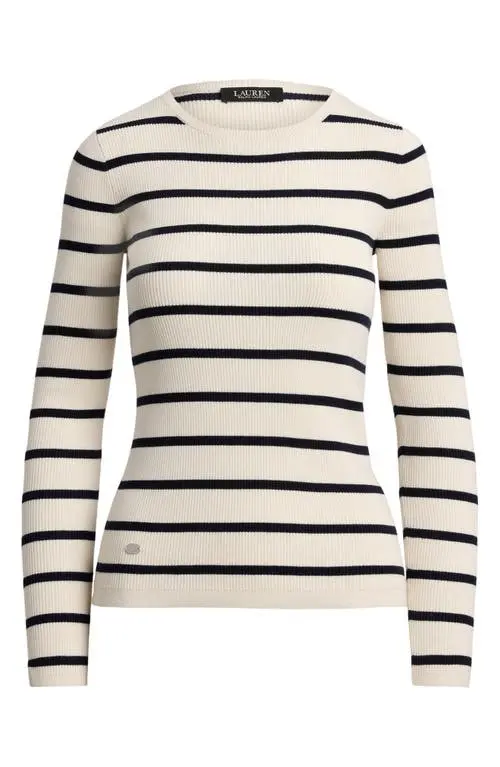 Ralph Lauren Striped Rib-knit Crewneck Sweater