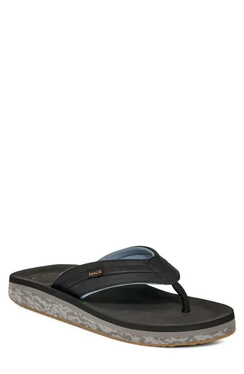 Sanuk Tiderush Flip Flop - Black