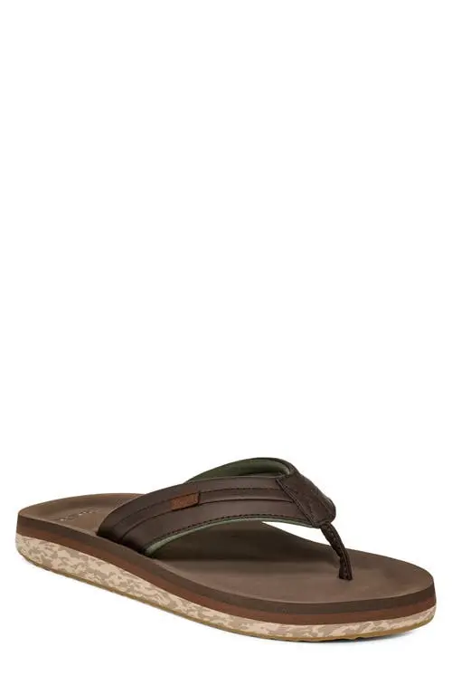 Sanuk Tiderush Flip Flop - Dark Brown