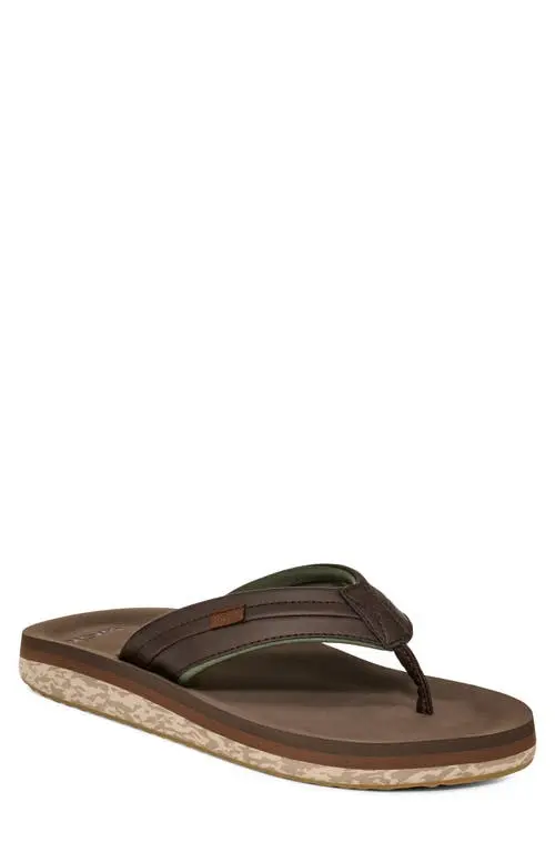 Sanuk Tiderush Flip Flop - Dark Brown