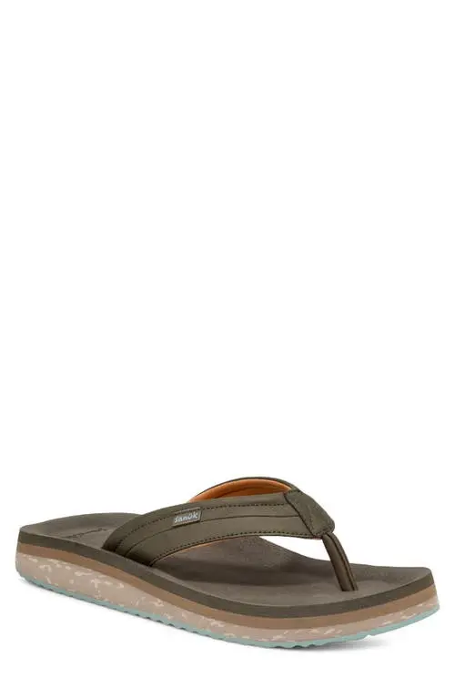 Sanuk Tiderush Flip Flop - Olive