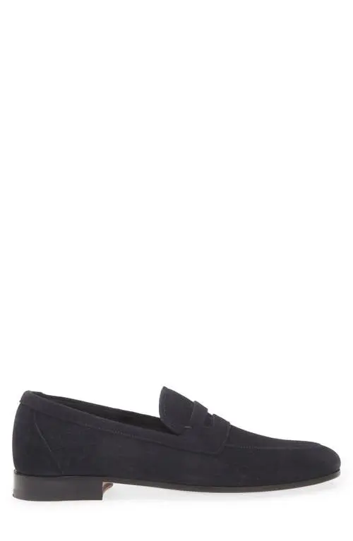 J.M. WESTON Woogie Penny Loafer - Navy