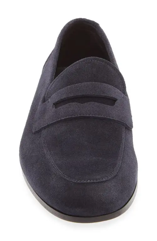 J.M. WESTON Woogie Penny Loafer - Navy