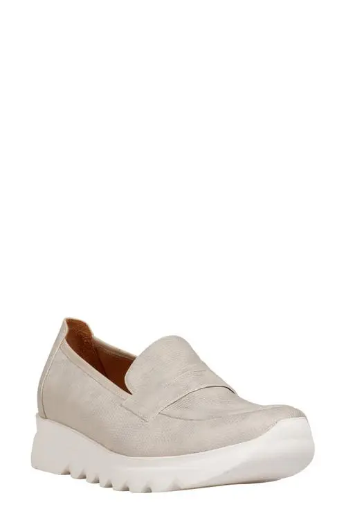 WOLKY Snoafer Platform Wedge Loafer - Taupe