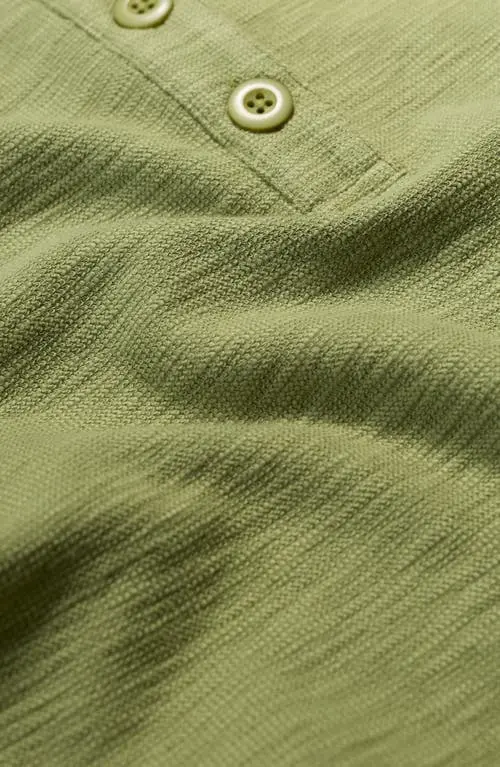 SEASALT CORNWALL Organic Cotton Half Placket Sweatshirt - Moss