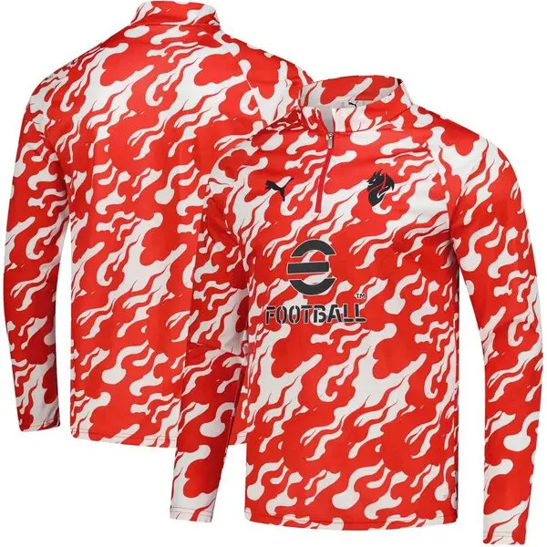PUMA Ac Milan 2025/26 Pre-match Drycell Quarter-zip Top - Red