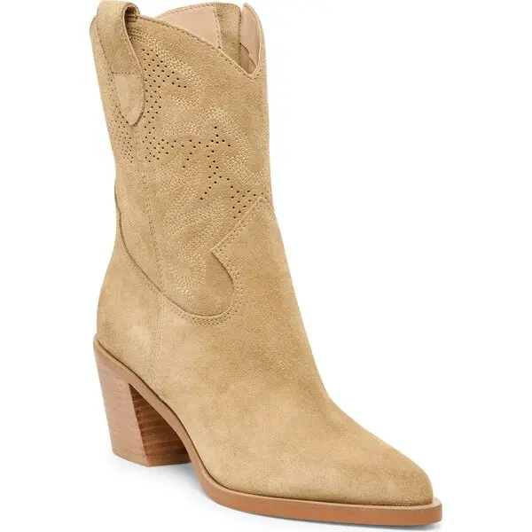 Dolce Vita Klint Western Boot - Dark Taupe Suede