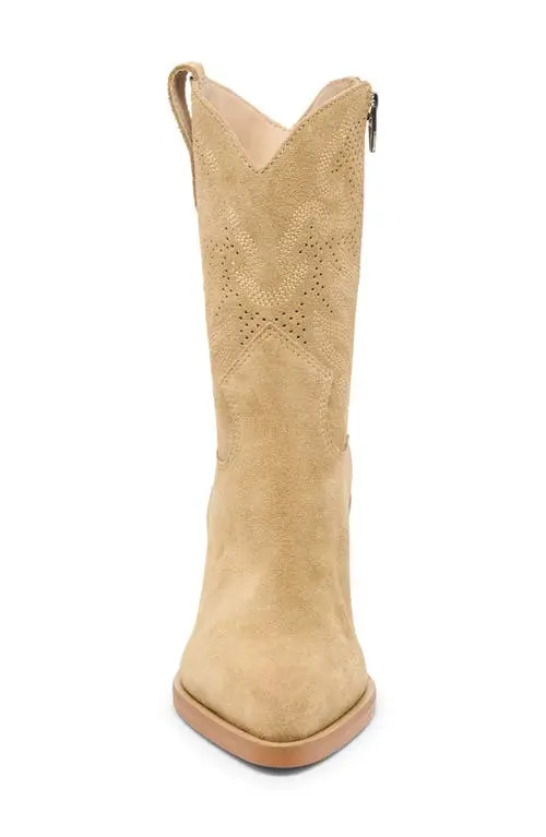 Dolce Vita Klint Western Boot - Dark Taupe Suede