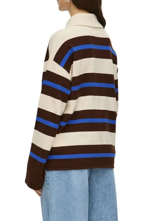 ALIGNE Ester Rugby Stripe Merino Wool & Cotton Sweater - Multi