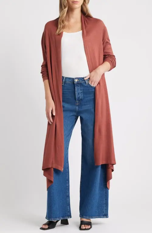 DAI MODA Cat Wrap Shawl Sweater - Copper