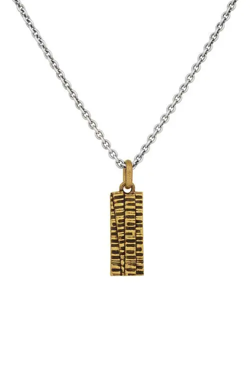 John Varvatos Bar Pendant Necklace - Silver