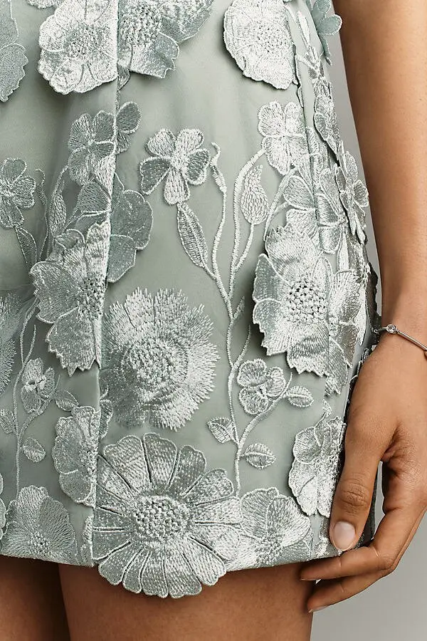 Endless Rose Floral Embroidered Mini Dress In Light Green - 34% Off |  Editorialist
