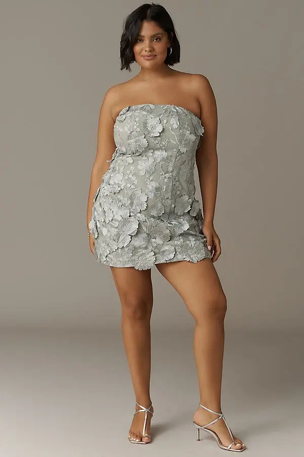Floral Embroidered Mini Dress