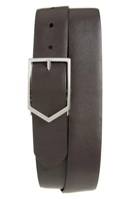 Canali Croc Embossed Leather Belt