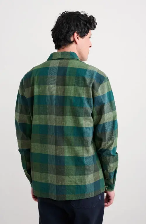 SEASALT CORNWALL Penmere Plaid Organic Cotton Button-up Shirt