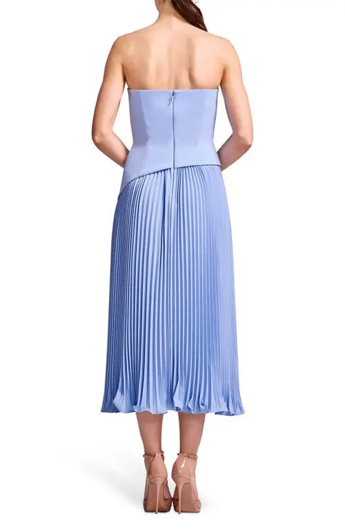 Dress The Population Kacey Strapless Midi Dress - Sky