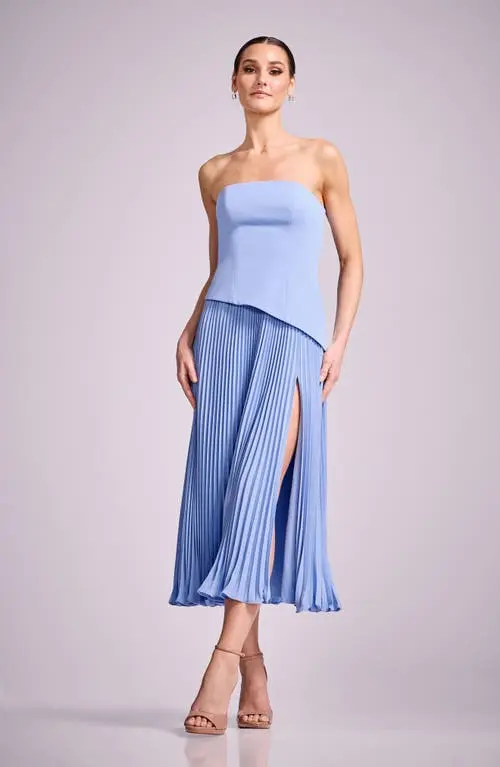 Dress The Population Kacey Strapless Midi Dress - Sky