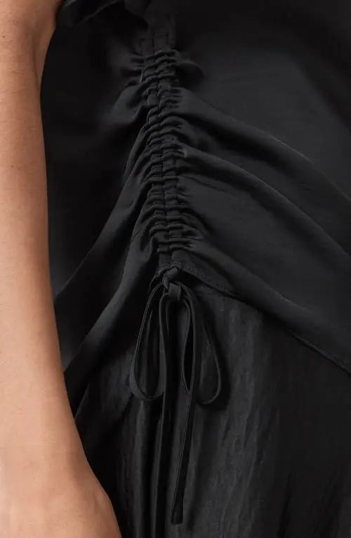 ALLSAINTS Leslie Side Ruched Top - Black