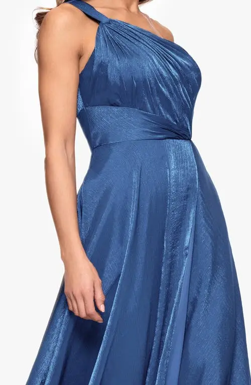 strapless open back dress Mademoiselle Elegant One Shoulder Feather Maxi Dress ‍ Mermaid Way, Black / L main image 1