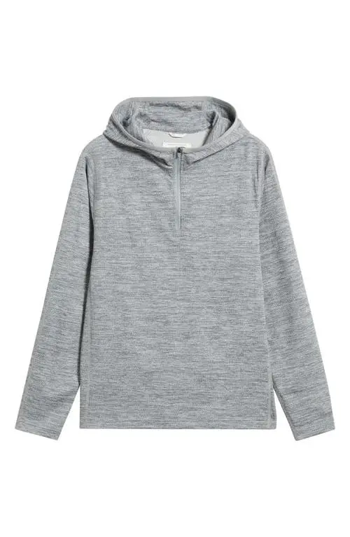 Reigning Champ Solotex® Mesh Tiebreak Quarter Zip Performance Hoodie - Heather Grey