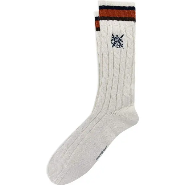 Polo Ralph Lauren Cable-knit Crew Socks - Cream