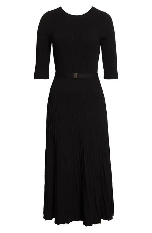 Veronica Beard Elthea Rib Knit Midi Dress