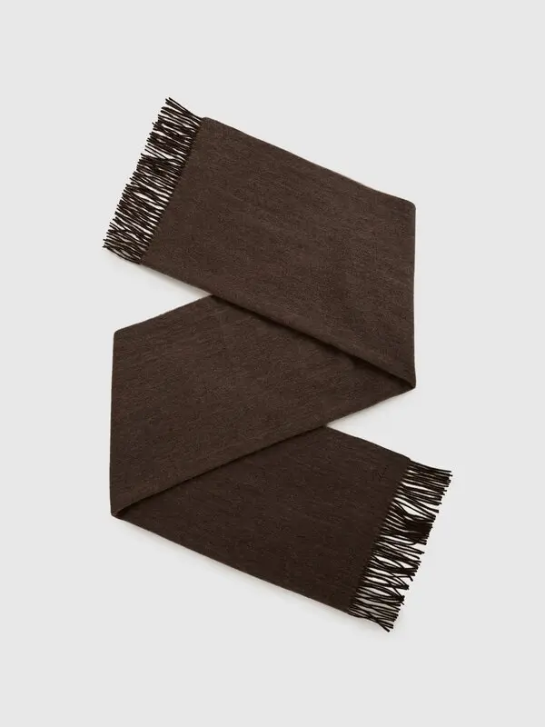 REISS Pictonsoft Wool-cashmere Scarf - Brown