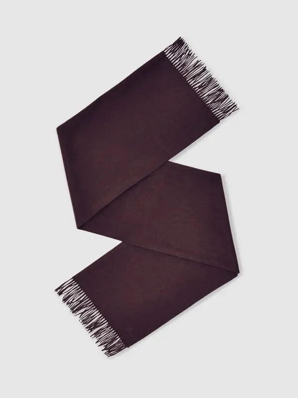 REISS Pictonsoft Wool-cashmere Scarf - Burgundy