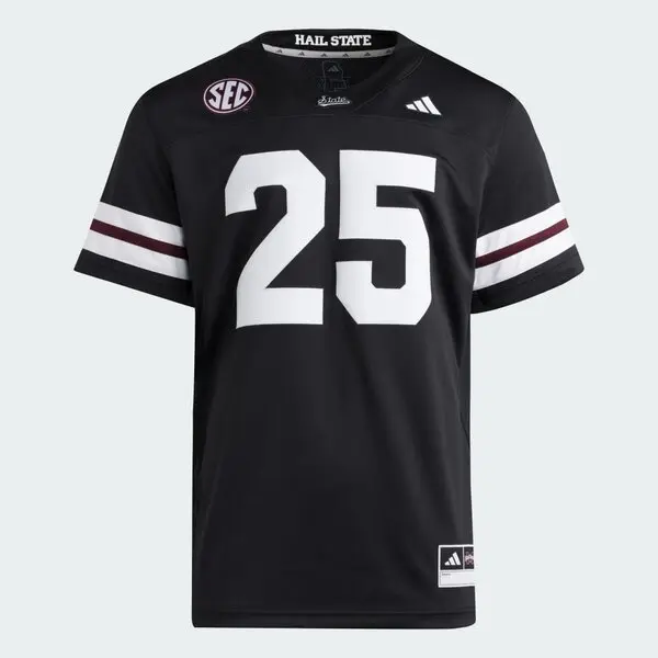 Adidas Mississippi State Bulldogs Premier Strategy Football Jersey - Black