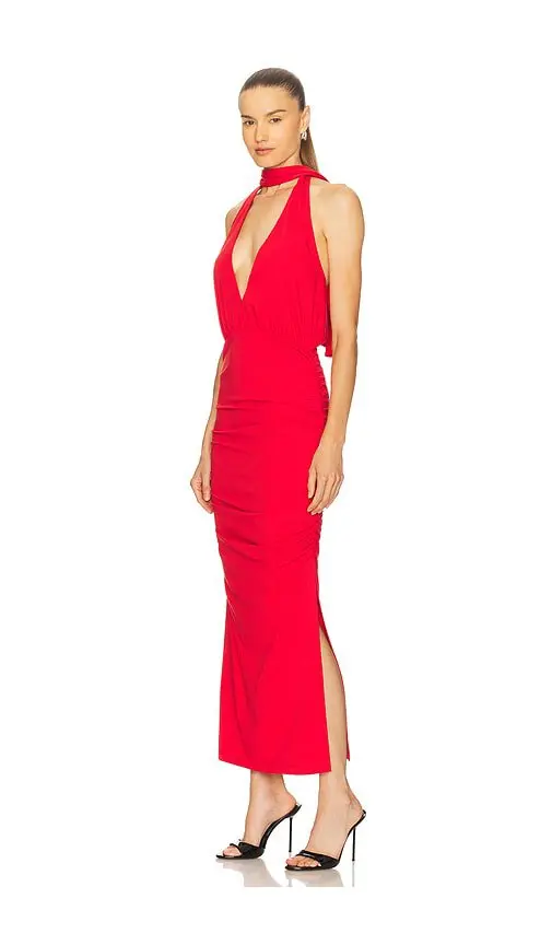 ROWEN ROSE Plunge Maxi Dress