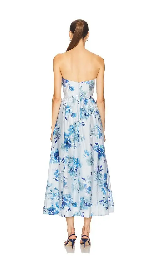 Bardot Lola Corset Midi Dress - Blue