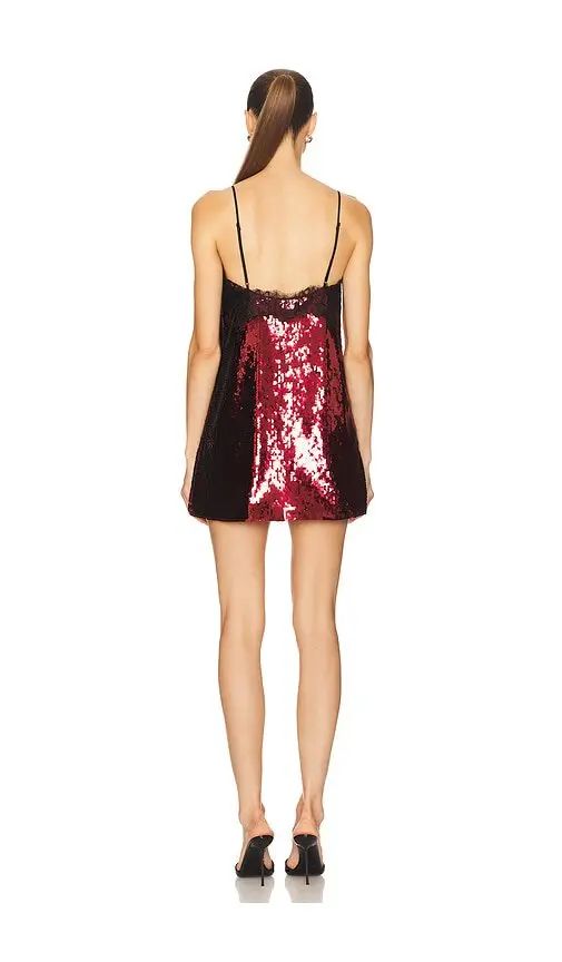 Retrofete Sequin Embellished Dress - Red
