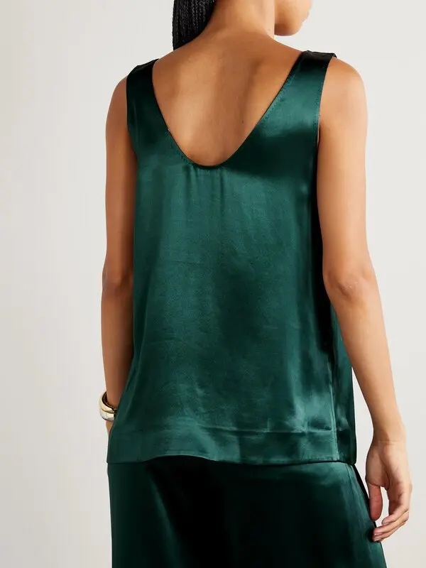 Another Tomorrow Lalou Lace-paneled Cotton-poplin Blouse - Blue
