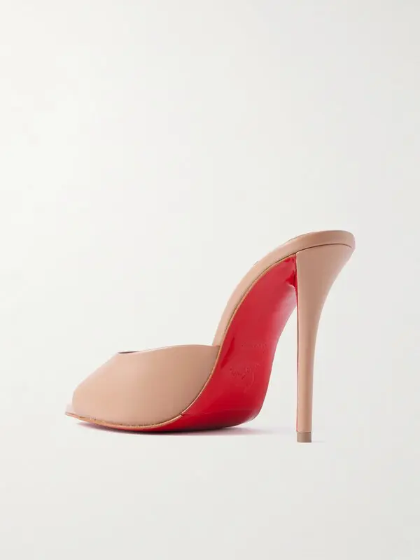CHRISTIAN LOUBOUTIN Miss Z 100 Leather Mules - Neutrals