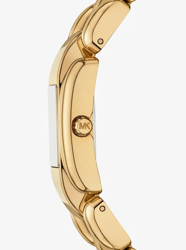 Michael Kors Mini Hally Pavé -tone Stainless Steel Watch