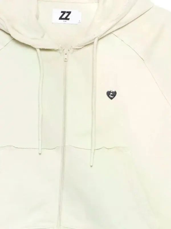 Izzue Distressed Cotton Hoodie - Neutrals