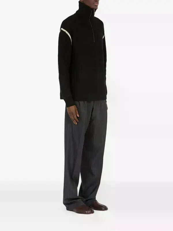 MAISON MARGIELA Half-zip Elbow-patch Sweater