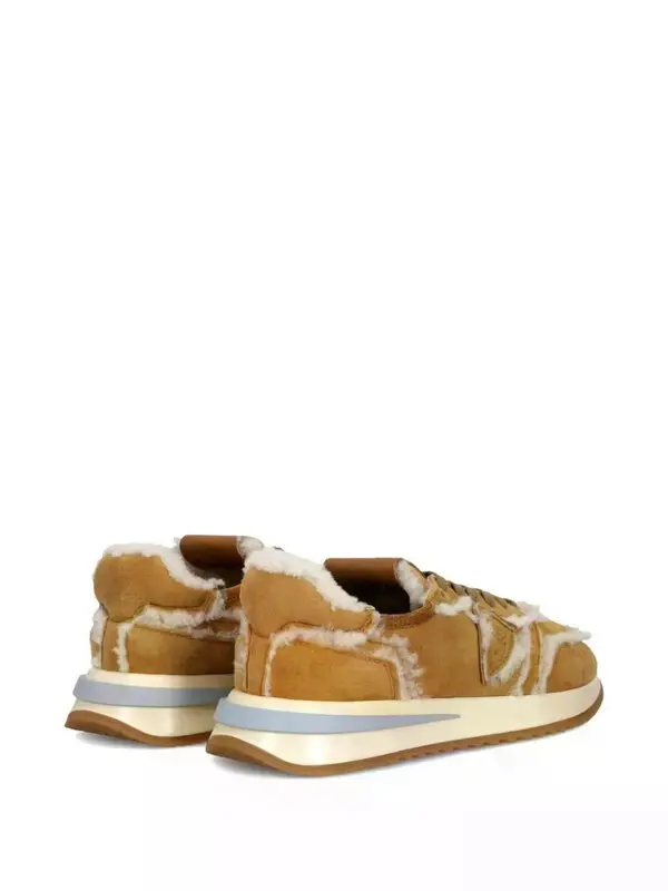 Philippe Model Shearling Trim Running Sneakers - Brown