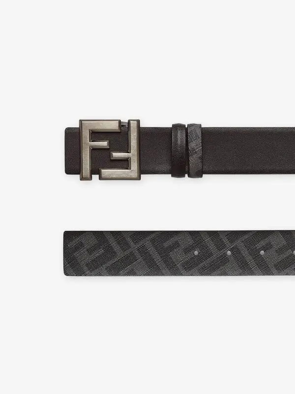 Fendi Reversible Leather Belt Black Editorialist