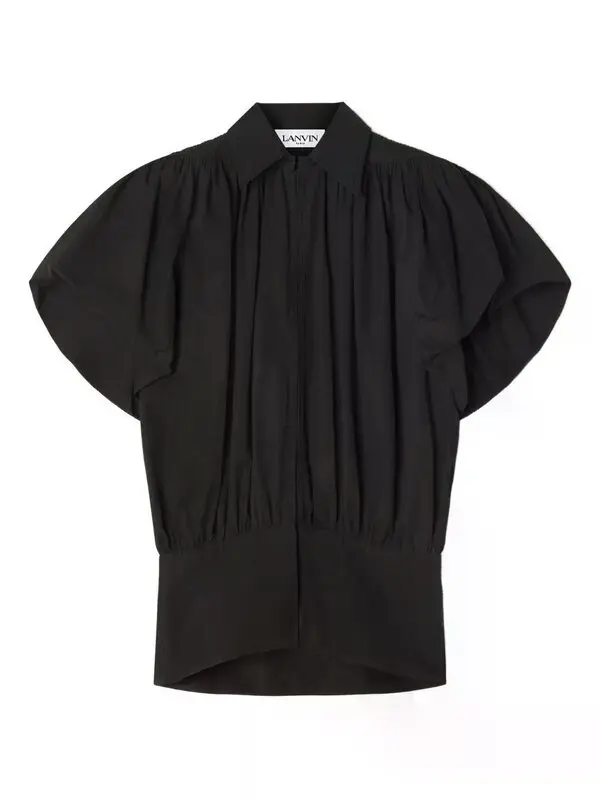 LANVIN Puffed-sleeve Zip-front Top