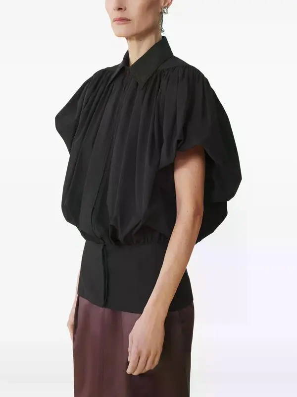 LANVIN Puffed-sleeve Zip-front Top
