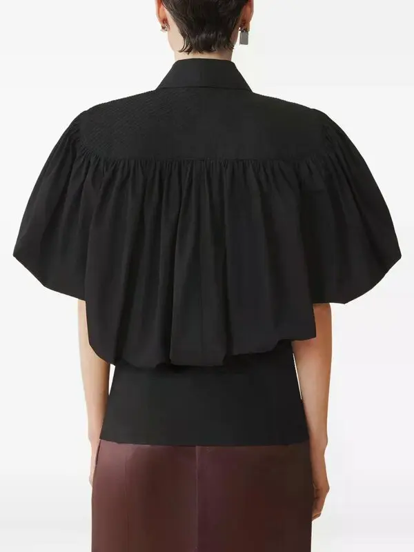 LANVIN Puffed-sleeve Zip-front Top