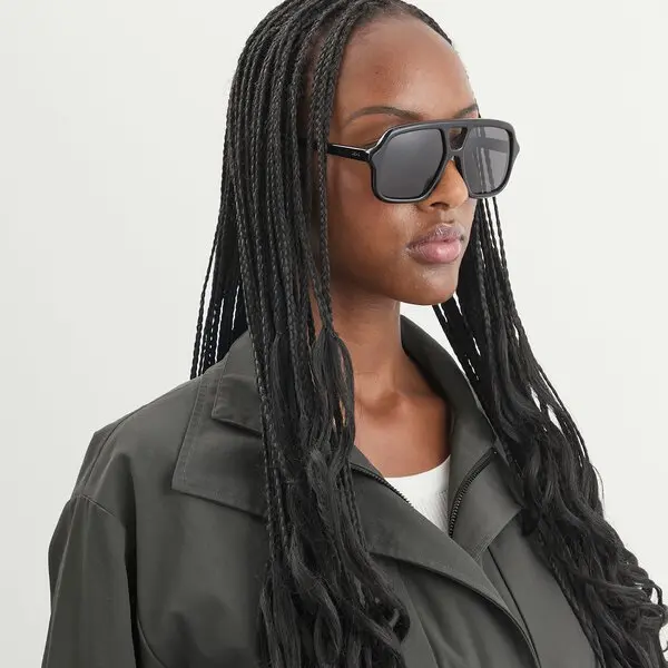 Loewe Slim Pilot Sunglasses - Black/grey