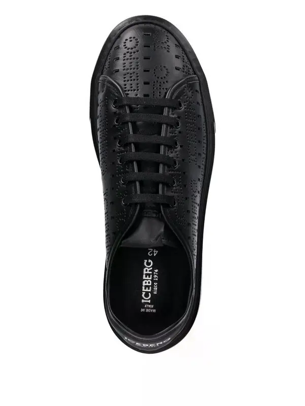 Iceberg Perforated Leather Sneakers