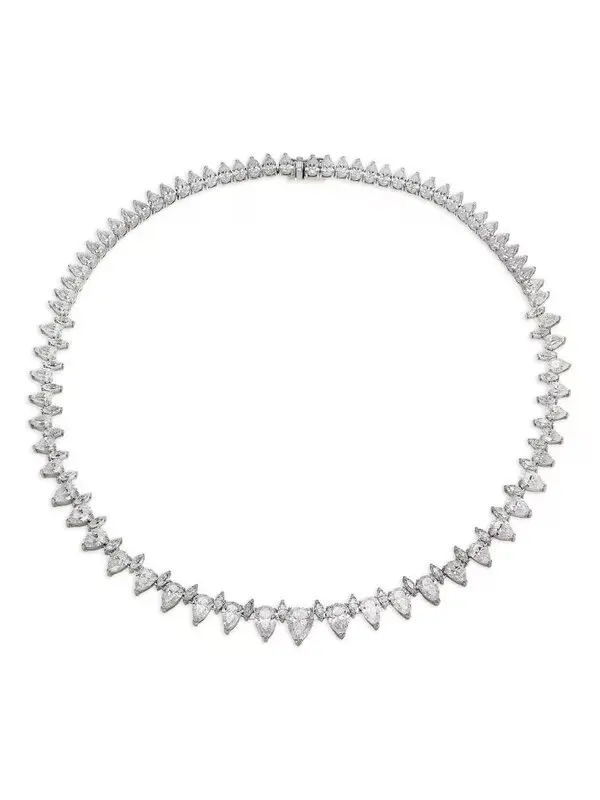 ANABELA CHAN Love And Tears Eternity Diamond Necklace - Silver