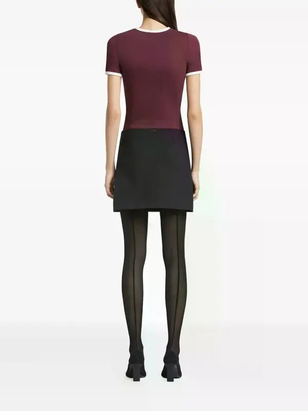 COURREGES Contrast-trim Cotton T-shirt